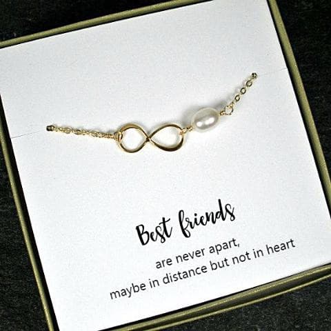 Best Friend Gifts - Infinity Friendship Bracelet, Gold, Made in USA ...