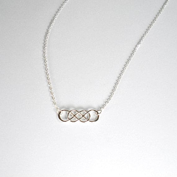 Double Infinity Necklace, Simple Minimal Jewelry, Trendy, Everyday ...