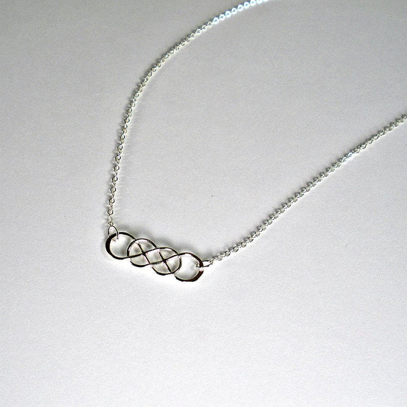 Double Infinity Necklace, Simple Minimal Jewelry, Trendy, Everyday ...