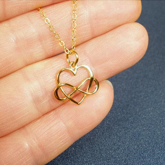 Gold Infinity Heart Necklace | Gift Idea for Her, Women, Valentine Day ...