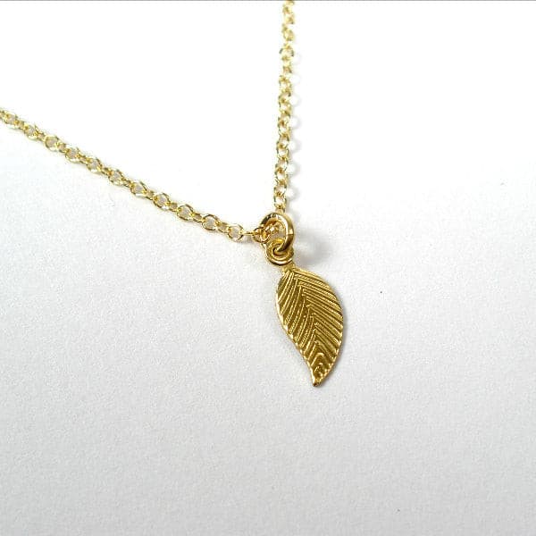 Small Leaf Necklace | Simple Minimalist Jewelry | 14k Gold Filled ...